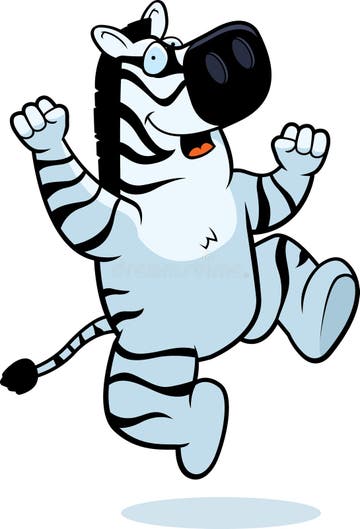 Zebra Jumping stock vector. Illustration of animal, smiling - 11380956