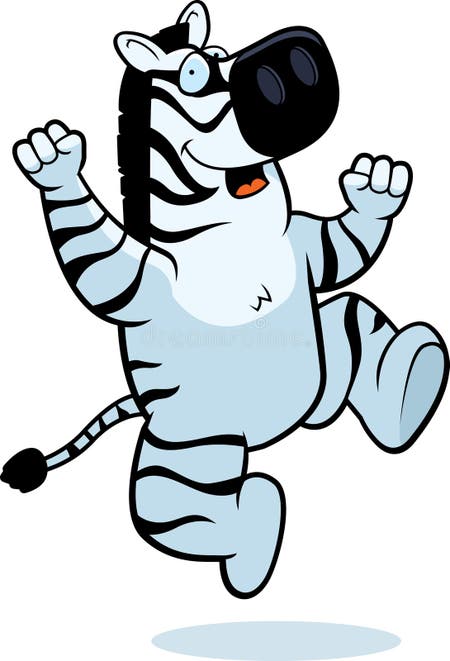 Zebra Jumping stock vector. Illustration of animal, smiling - 11380956