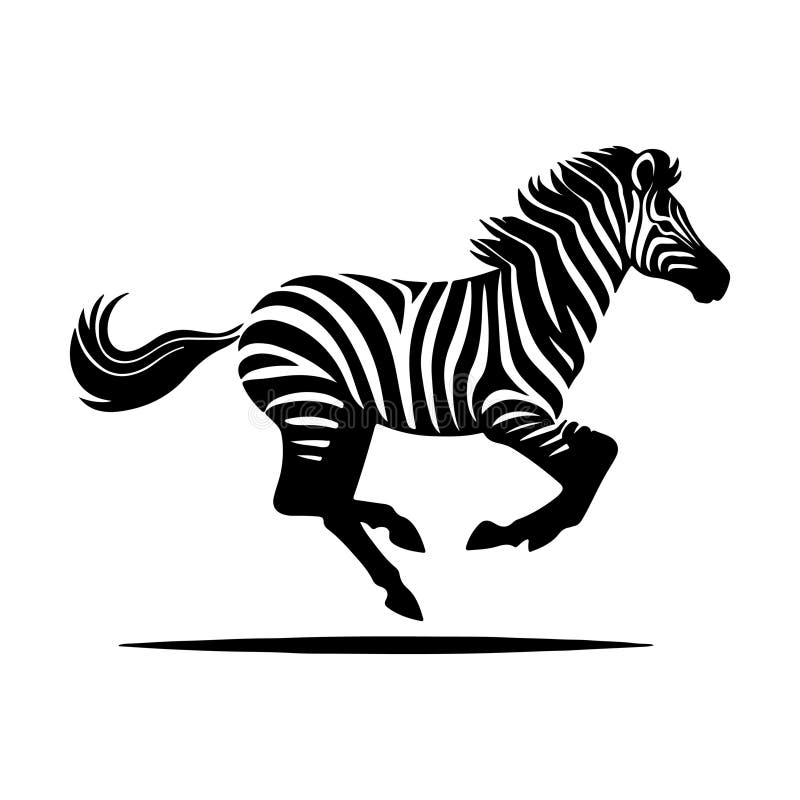 A Zebra Jumping Vector Art Silhouette Stock Vector - Illustration of ...