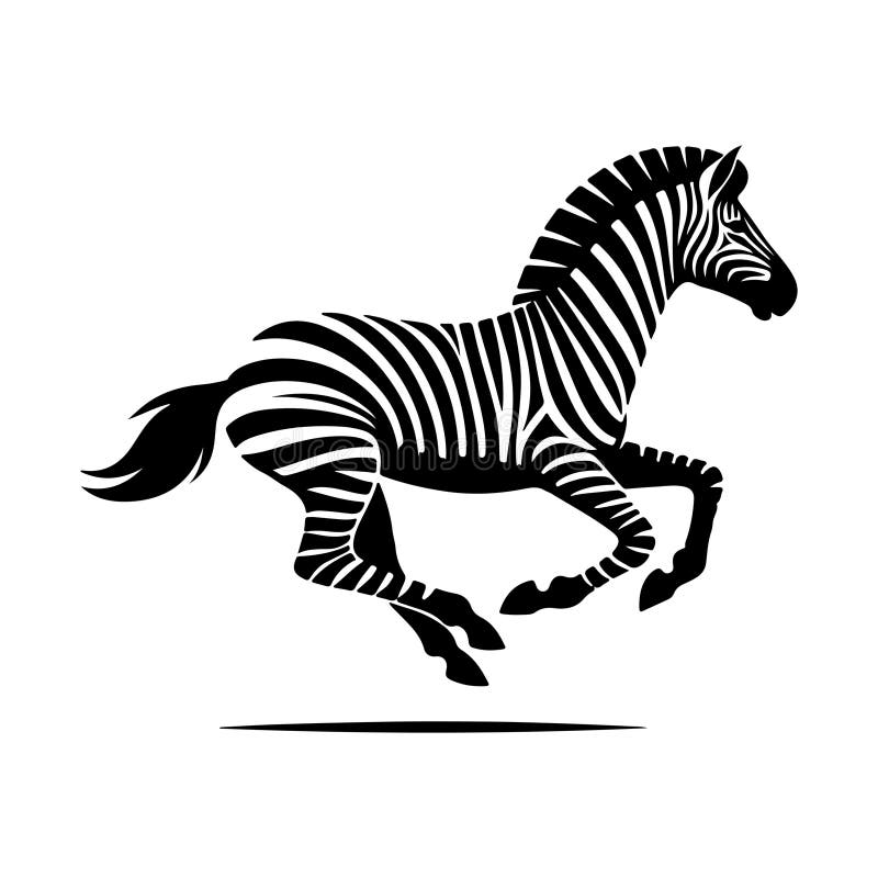 A Zebra Jumping Vector Art Silhouette Stock Vector - Illustration of ...