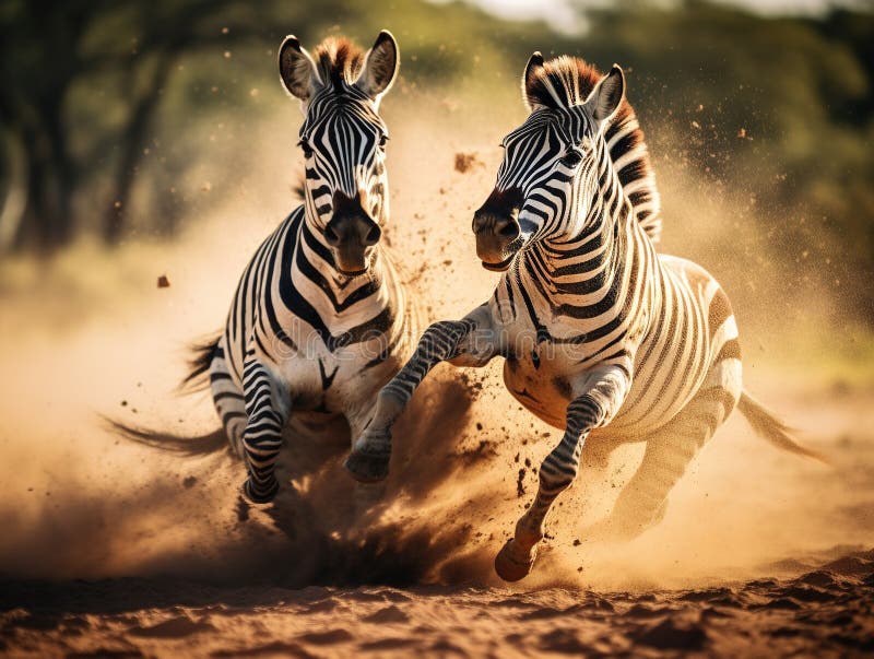 Zebra Kick in the Made with Generative AI Illustration Stock ...
