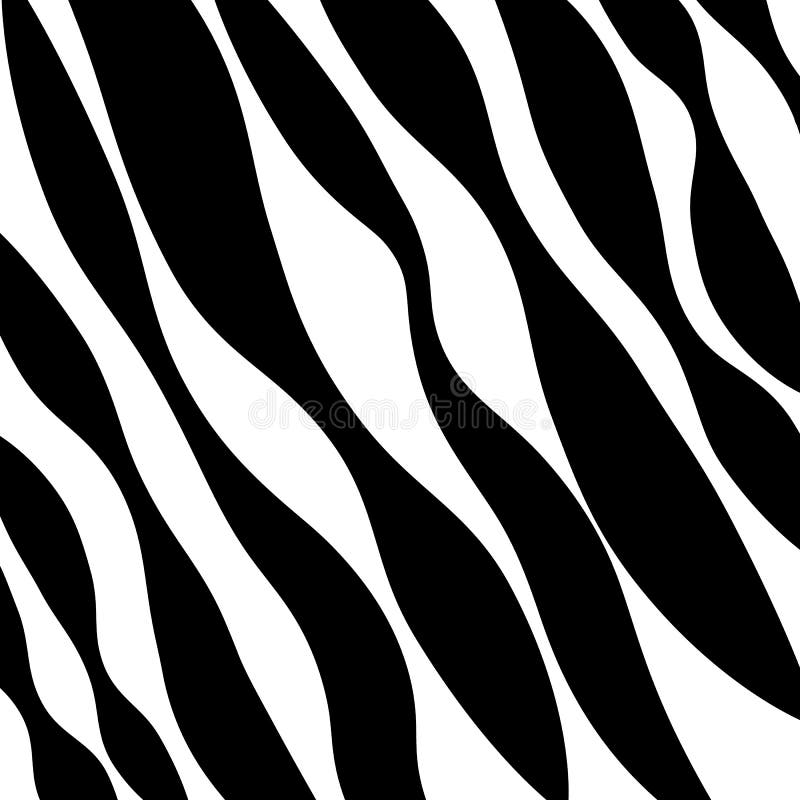 Zebra-like Black and White Stripes Element Design Stock Vector ...