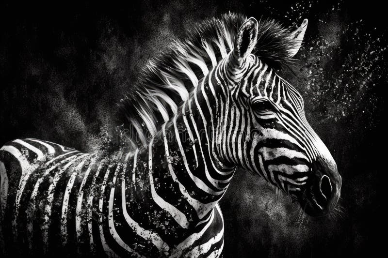 With Zebra Like Stripes. Zebra Pattern in Black and White As the ...