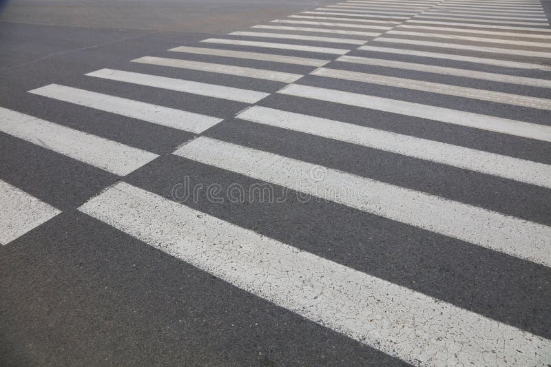 Zebra line on the road stock image. Image of sign, warning - 379929647