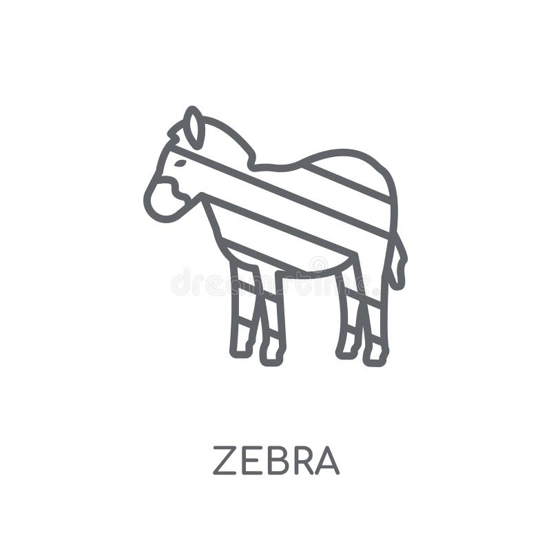 Zebra Linear Icon. Modern Outline Zebra Logo Concept on White Ba Stock ...