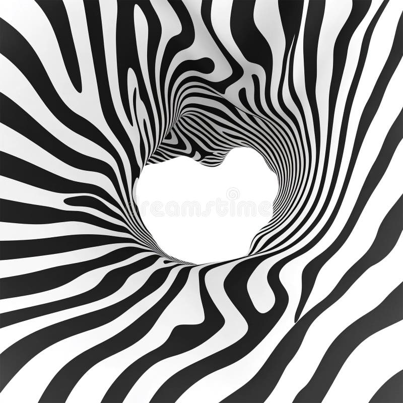 Zebra Lines in an Abstract Background Frame Against Transparent ...