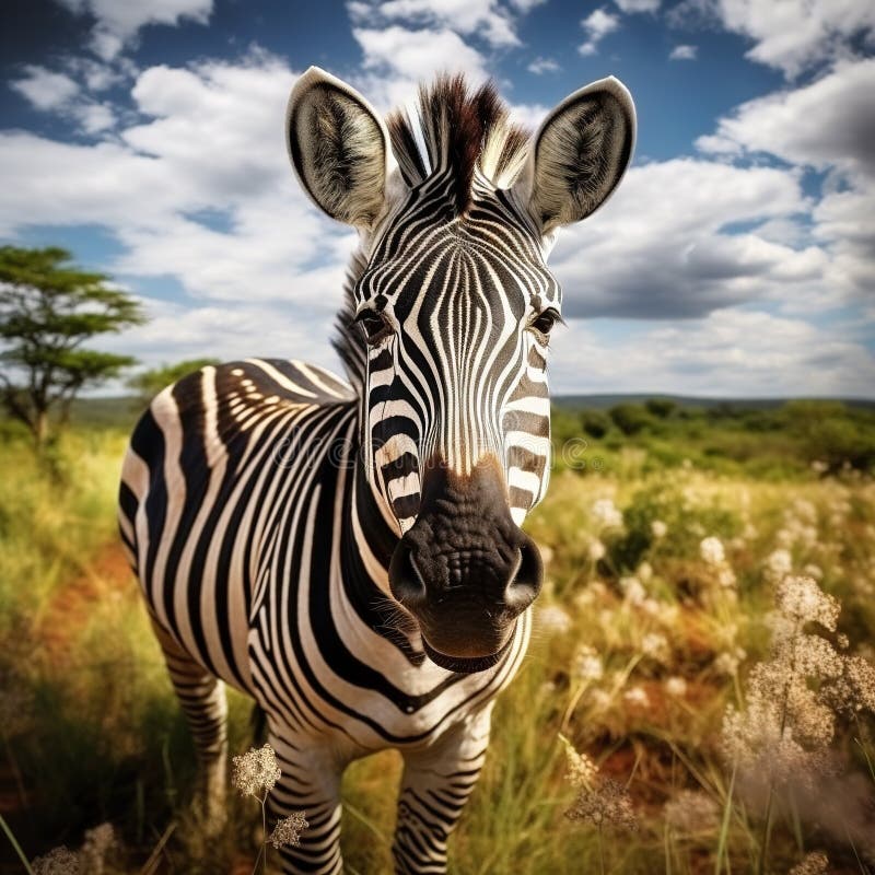Ai Generated Illustration Wildlife Concept of Zebra Stock Illustration ...