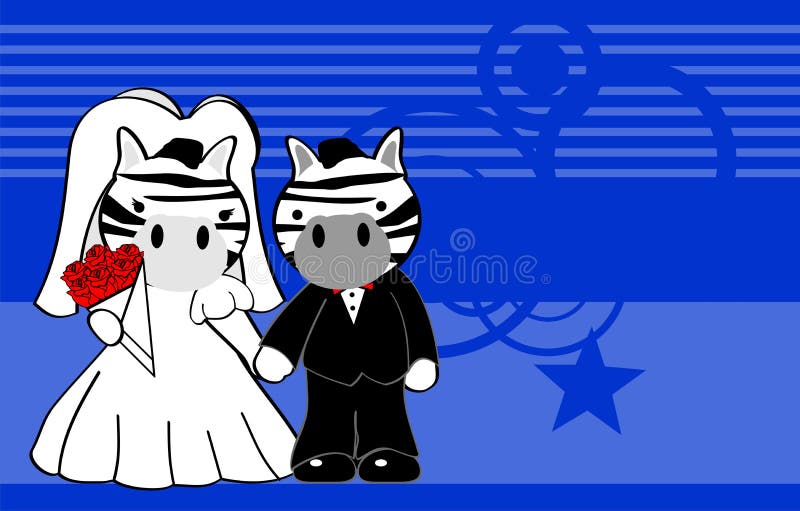 Zebra Married Cartoon Background Stock Illustrations – 2 Zebra Married ...