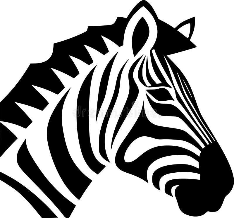 Zebra - Minimalist and Flat Logo - Vector Illustration Stock Illustration - Illustration of ...