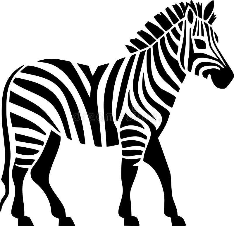 Zebra - Minimalist and Simple Silhouette - Vector Illustration Stock ...