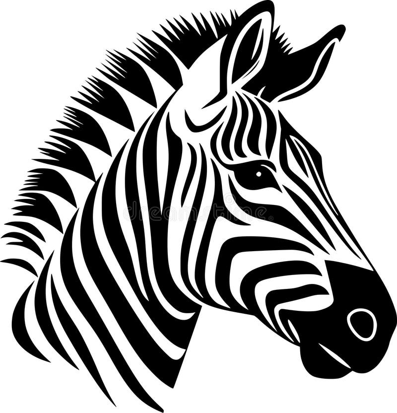 Zebra - Minimalist and Simple Silhouette - Vector Illustration Stock ...