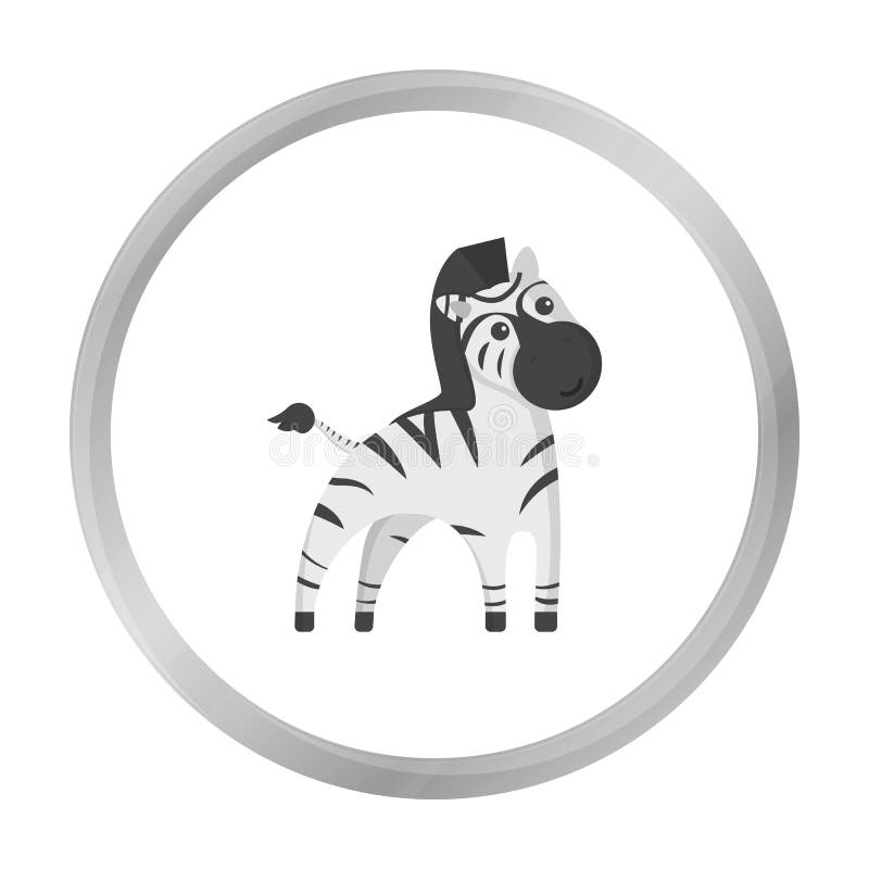Zebra Monochrome Icon. Illustration for Web and Mobile Design. Stock ...