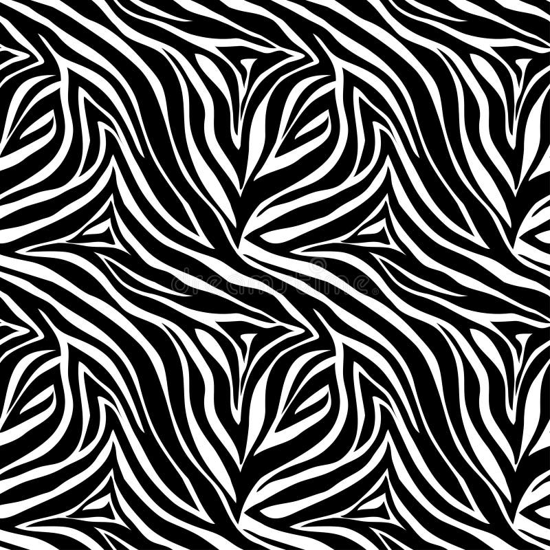 Vector Animal Print. Zebra Ornament. Seamless Pattern Stock ...