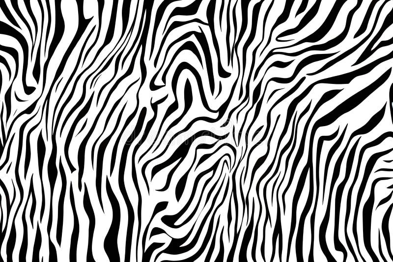 Zebra Pattern Abstract Art. Generative AI Illustration Stock ...
