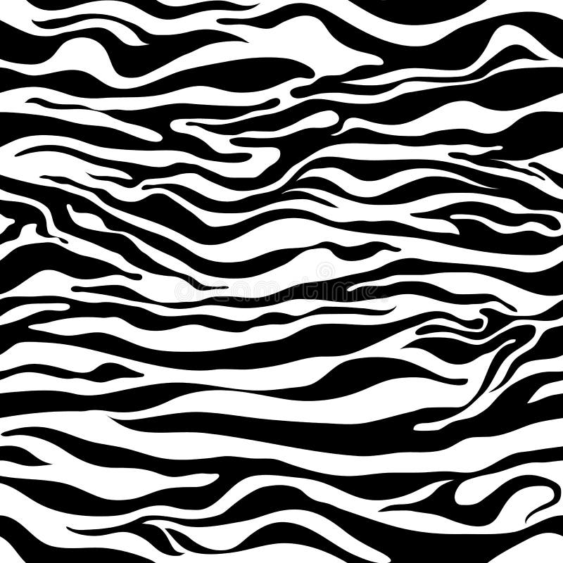 Zebra Pattern As a Background, Vector Illustration with Seamless ...