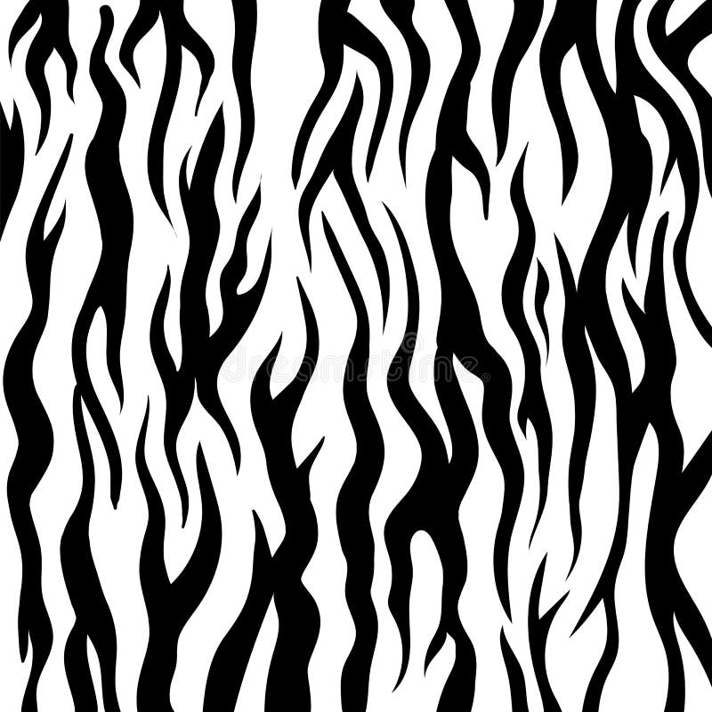 Zebra Pattern. Black And White Animal Background Stock Vector - Image ...