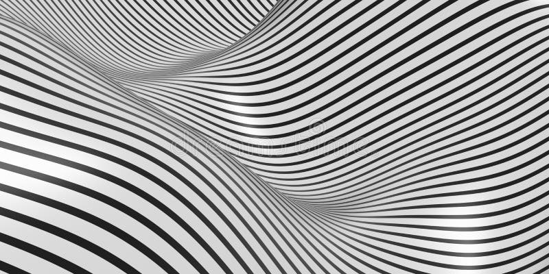 Zebra Pattern Swaying Wave Background 3D Illustration Stock ...