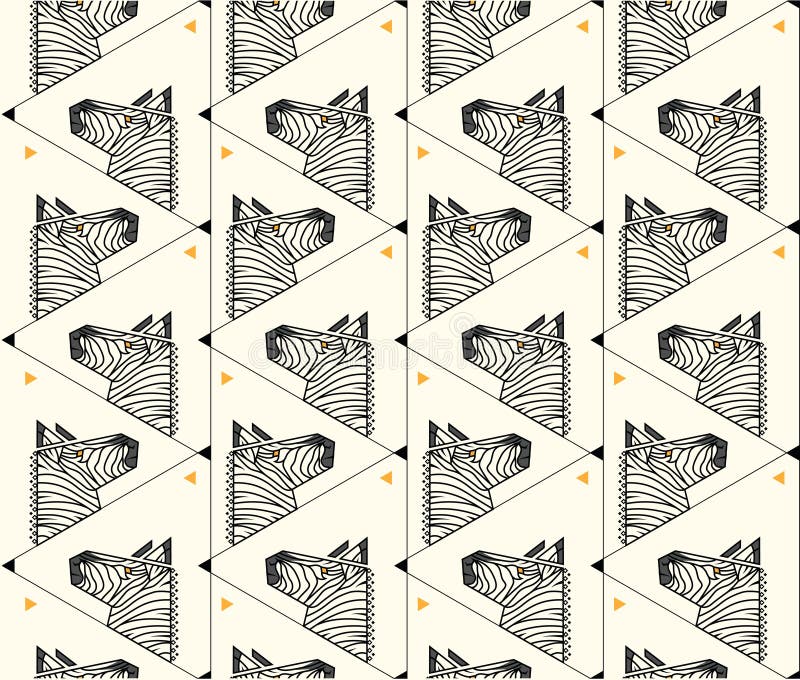 Zebra Pattern Triangle Shape Stock Vector - Illustration of decoration ...