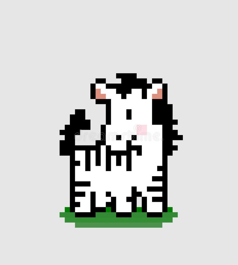 Full Body Zebra Pixel Art