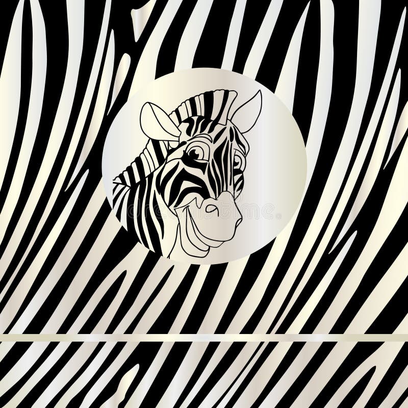 Zebra Portrait Abstract Background Stock Vector - Illustration of ...