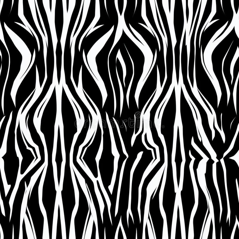 Black and White Zebra Pattern for Background with Organic Shapes and ...