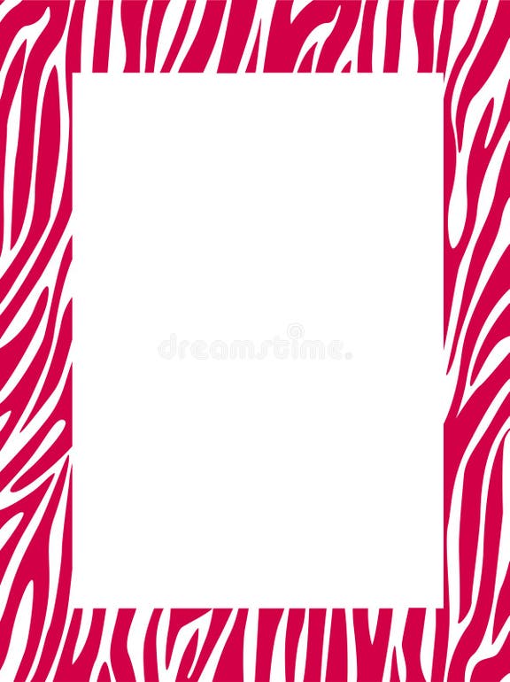 Zebra Print Border - Colored Stock Illustration - Illustration of ...