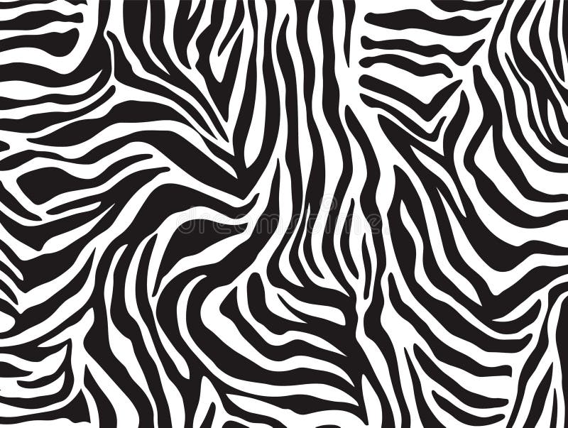 Zebra Print Pattern Texture Jungle Vector Background. Zebra Skin ...
