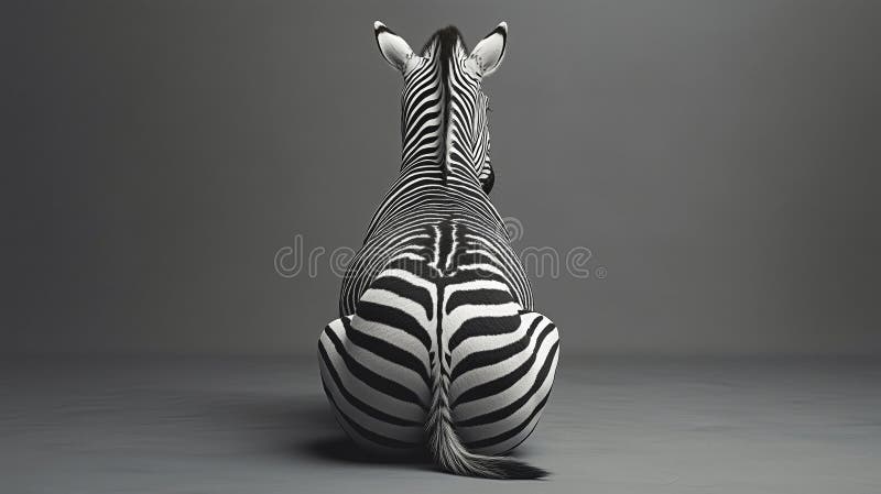 Elegant Zebra Displaying Striking Black and White Stripes Stock ...