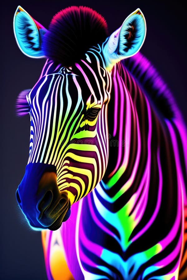 Zebra is on Red Flame. Ai Generated. Stock Illustration - Illustration ...