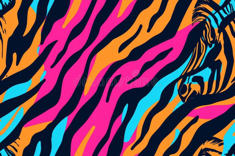 Zebra Repeating Texture Neon Colors Stock Photos - Free & Royalty-Free ...