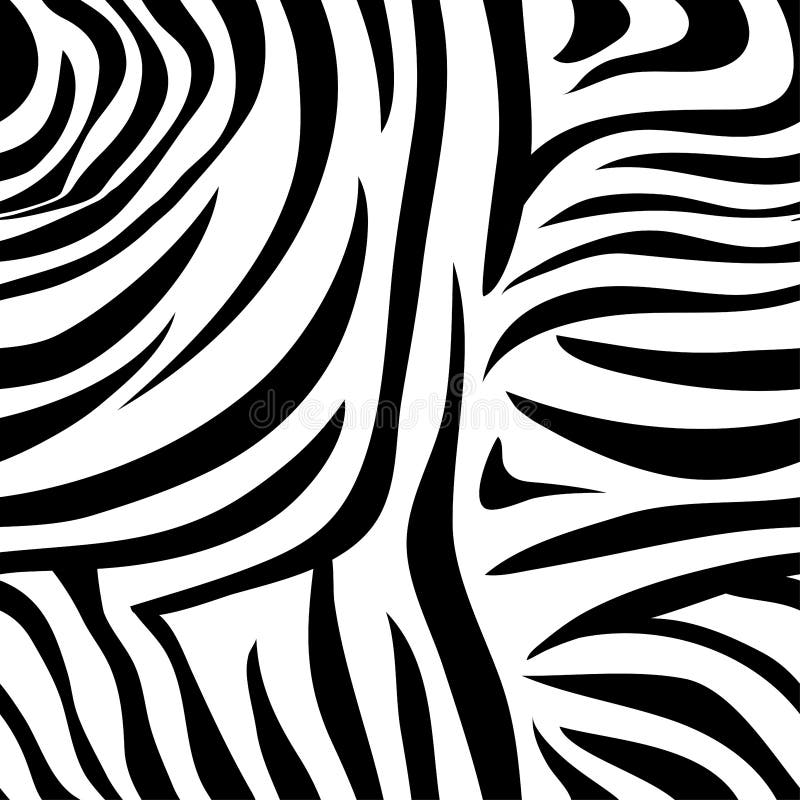 Zebra Seamless Pattern in Abstract Style in Black and White,Vector ...