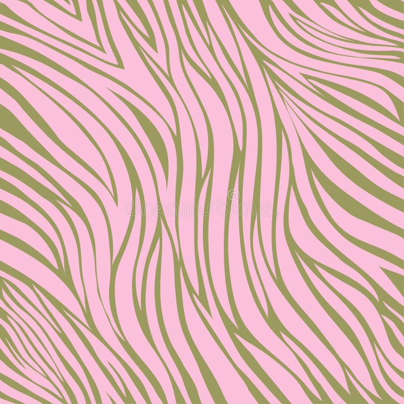 Zebra Seamless Pattern in Abstract Style in Pink and Green,Vector ...