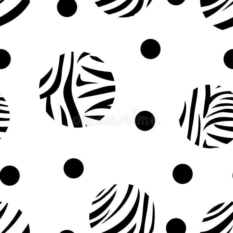 Zebra Seamless Pattern in Abstract Style in Black and White,Vector ...