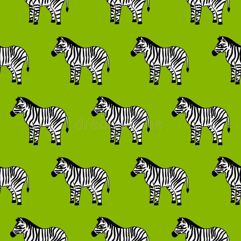 Zebra Seamless Vector Pattern. Stock Vector - Illustration of skin ...