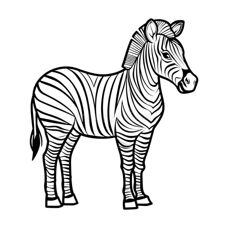 Zebra Sketch Art on Transparent Background - Ai Generated Stock ...