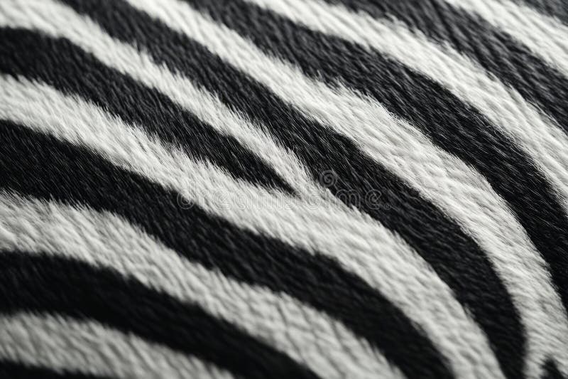 Zebra Skin Texture with Characteristic Black and White Stripes Creating ...