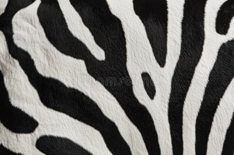 Zebra Skin Texture. Close-Up of Zebra Skin. Zebrahide Texture. Black ...