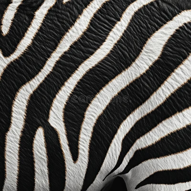 Zebra Skin Texture. Close-Up of Zebra Skin. Zebrahide Texture. Black ...