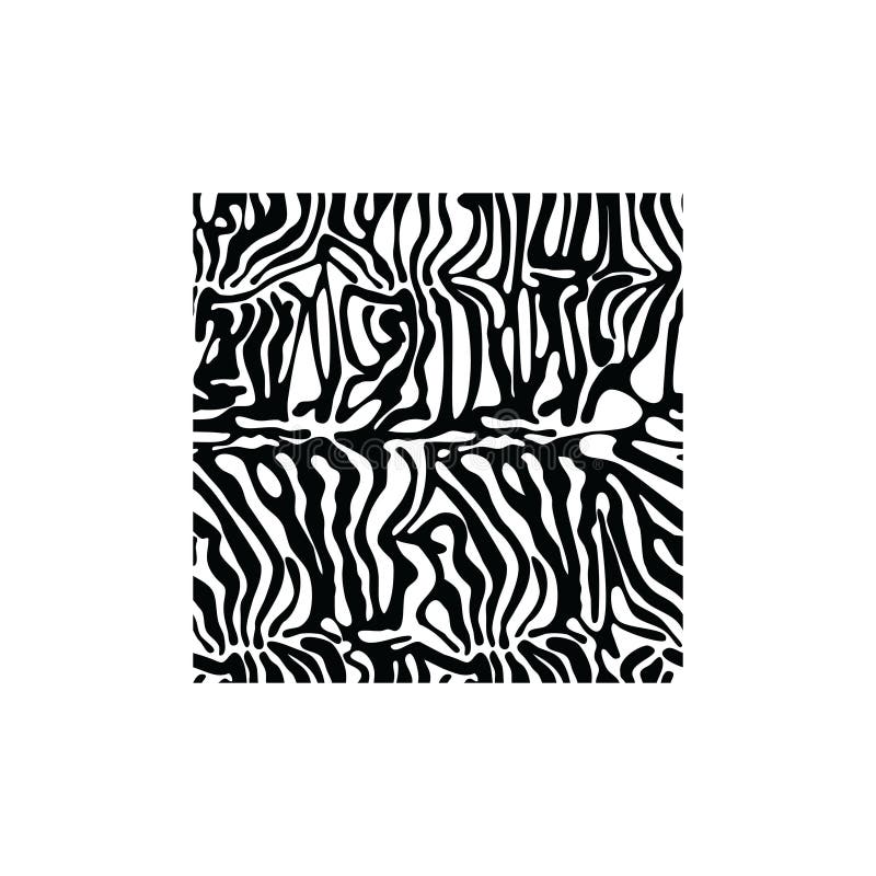 Zebra Square Texture Fabric Style Vector for Tattoo, T-shirts, Logo ...