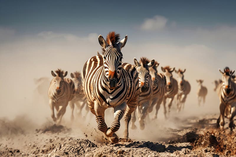 Rhino Elephant Zebra Stampede
