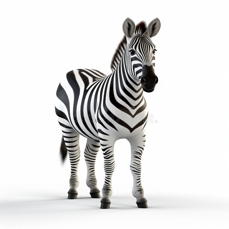 High Quality 3d Zebra Model with Bold Character Design Stock ...