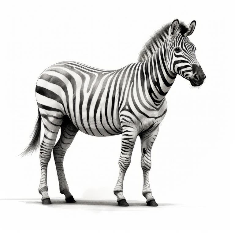 Realistic Zebra Sketch Stock Illustrations – 942 Realistic Zebra Sketch ...