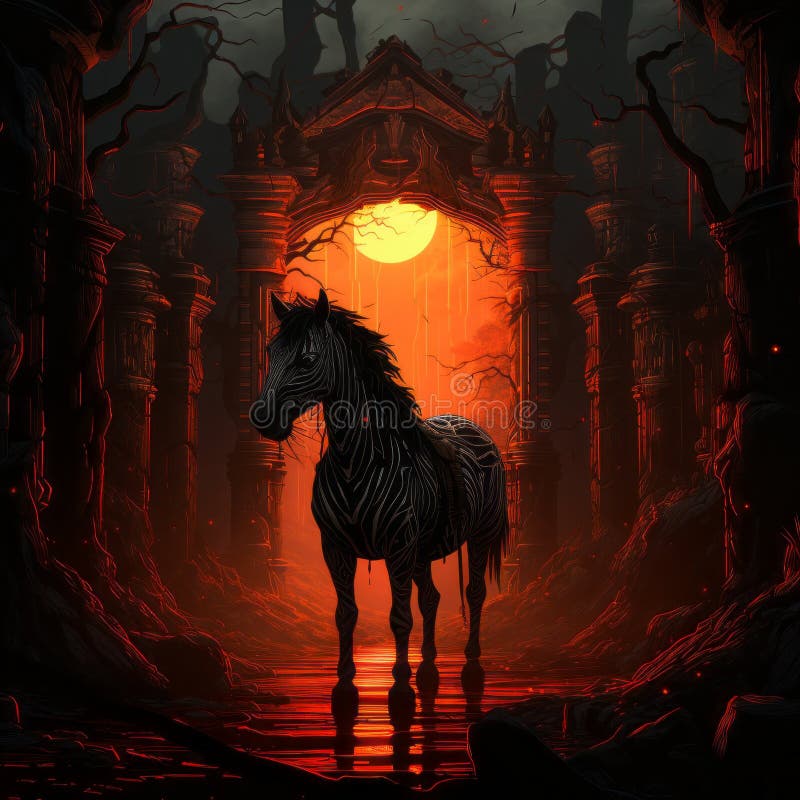 Evil Black Horse Wallpaper