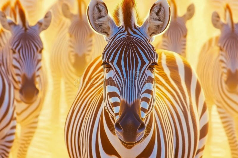Majestic Close-up of a Zebra Against the Backdrop of the Namibian ...