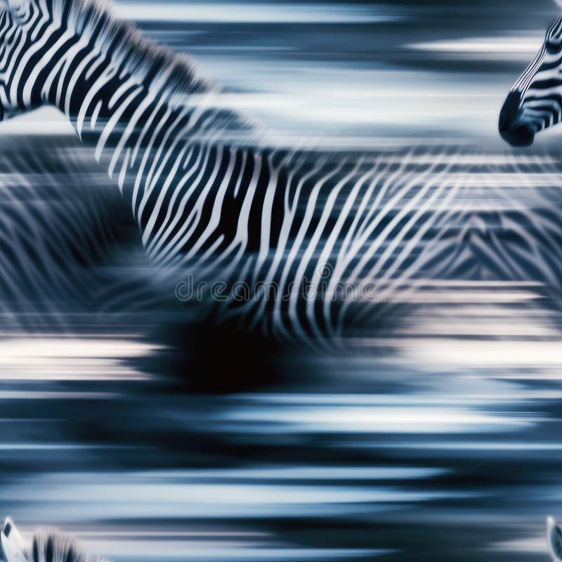 Zebra Stripes with Blurred Motion. Seamless Background Stock ...