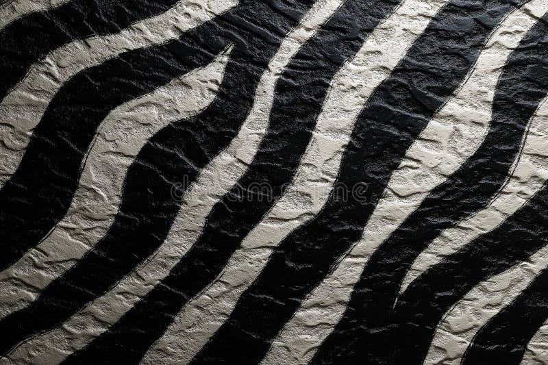 Zebra Stripes Create Striking Patterns on Textured Surface in an ...