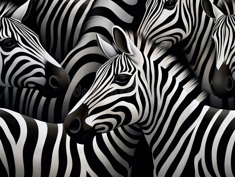 Ai Generated Illustration Wildlife Concept of Zebra Stripes Seamless ...