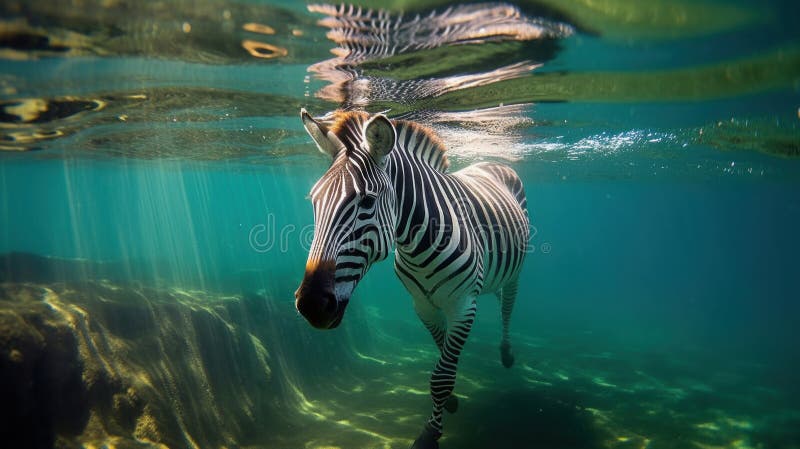 Zebra Swimming Stock Illustrations – 460 Zebra Swimming Stock ...