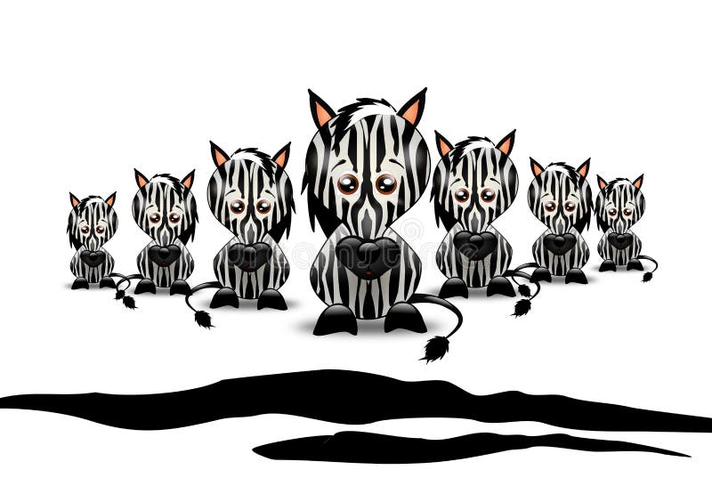 Zebra team stock illustration. Illustration of small - 48422148