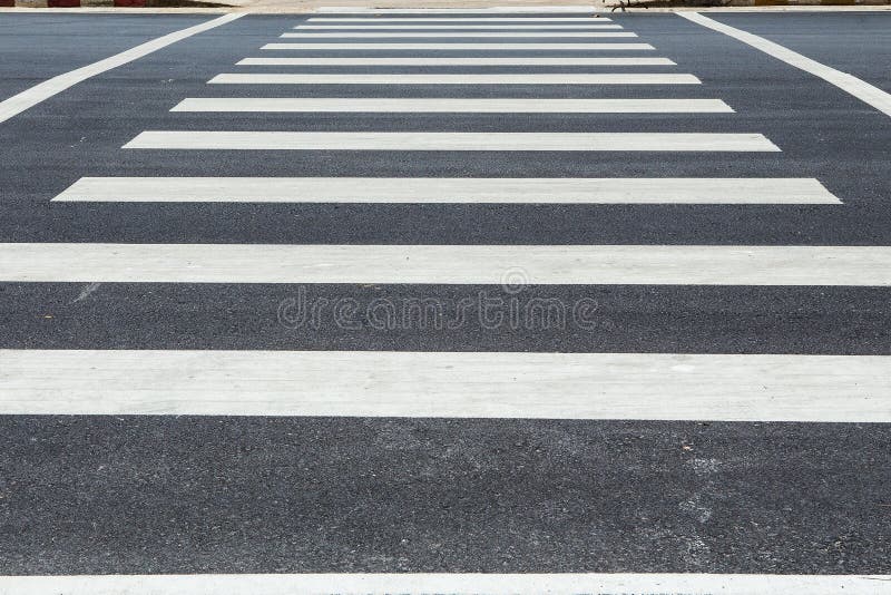 Zebra Traffic Walk Way on Asphalt Road Stock Image - Image of pattern ...